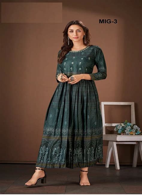 Dark Green Colour Amoha Mig 1 To Mig 11 Gown Catalog Mig 3 Theethnicworld