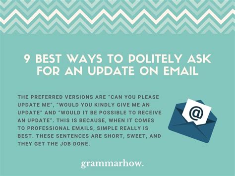 Best Ways To Politely Ask For An Update On Email