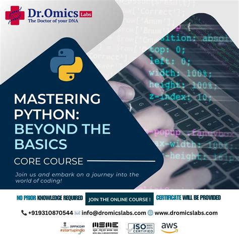 Python Biopython Mastery Advanced Certification By Dromics Labs