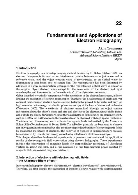Pdf Fundamentals And Applications Of Electron Holography Dokumen Tips