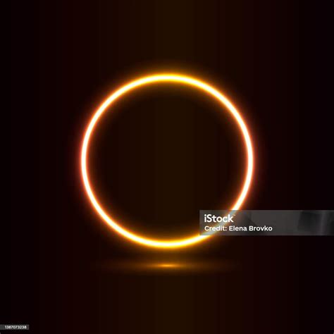 어두운 빈 그런지 콘크리트 벽돌 배경에 배너미래 공상 과학 F 현대 네온 노란색 빛나는 원 프레임 벡터 빈티지 노란색 컬러 원