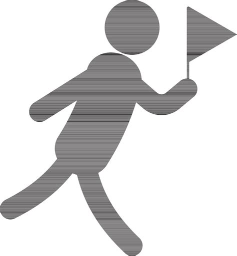 Black Running Man With Flag 24389377 Vector Art At Vecteezy