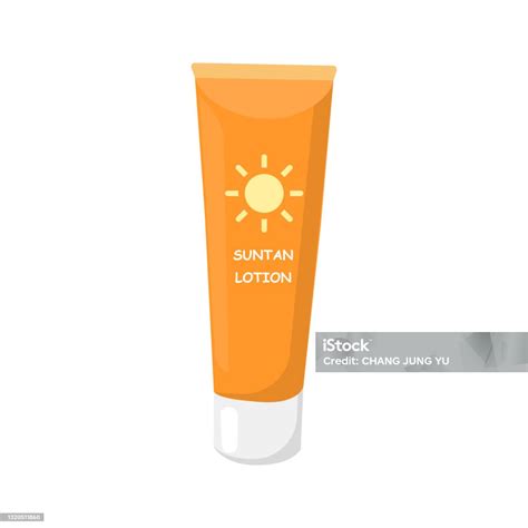 만화 벡터 일러스트 레이션 고립 된 개체 여름 선탄 로션 튜브 귀여운에 대한 스톡 벡터 아트 및 기타 이미지 귀여운 디자인