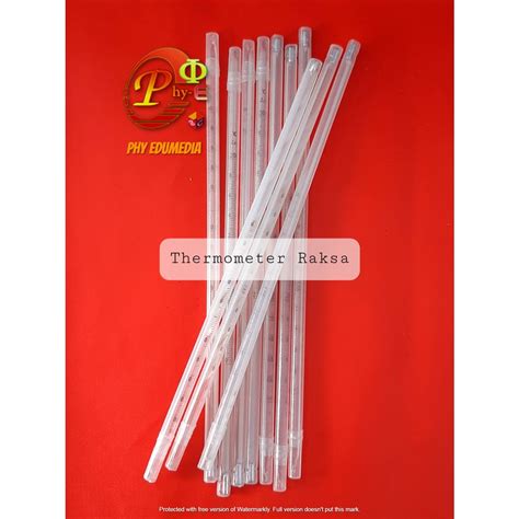 Jual Thermometer Air Raksa 0 360 Termometer Batang Raksa 0 360 C Thermometer Raksa Gea