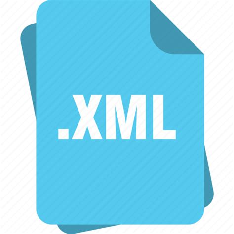 Blue Extension File Page Type Xml Icon Download On Iconfinder