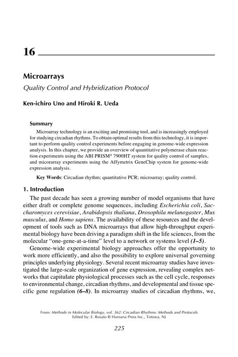 Pdf Microarrays Quality Control And Hybridization Protocol