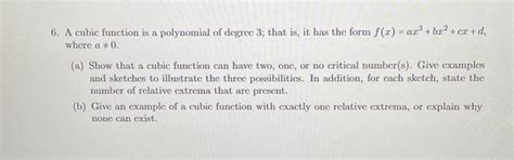 A Cubic Function Is A Polynomial Of Degree Chegg