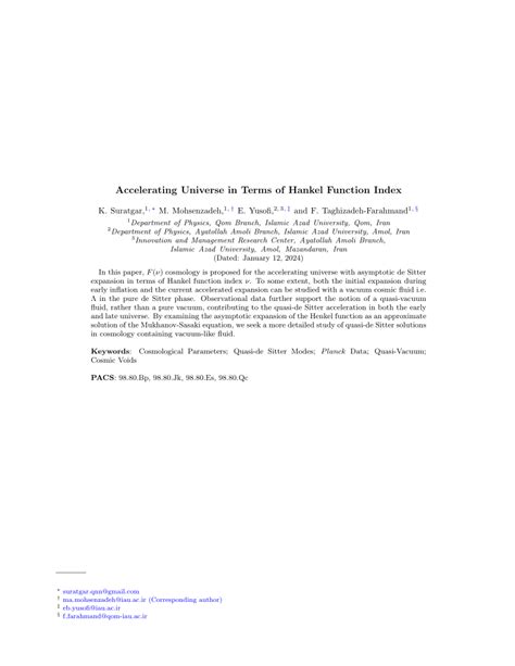 Pdf Accelerating Universe In Terms Of Hankel Function Index