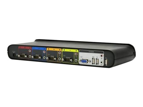 Belkin 4 Port USB VGA Desktop SOHO KVM With Built In USB Hub Cables Included Ebuyer Com