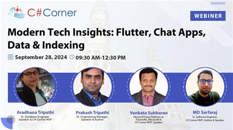 Techwebinar Flutter Dataindexing Chatapps Csharpcorner