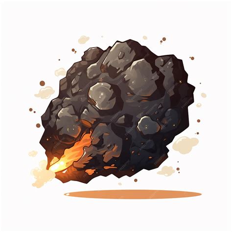 Premium Vector Space Meteor Vector Illustration Comet Meteorite Galaxy Astronomy Asteroid