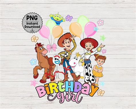 Toy Story Birthday Girl Png Woodys Roundup Etsy