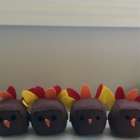 Adorable Turkey Cube Plushies For Thanksgiving