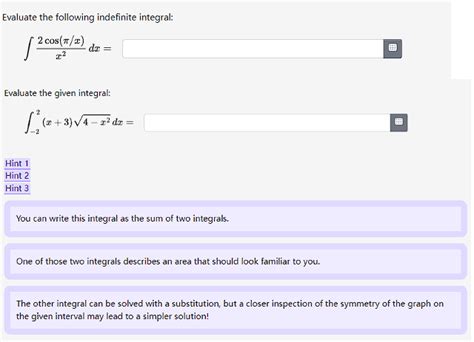 Solved Evaluate The Following Indefinite Integral Chegg