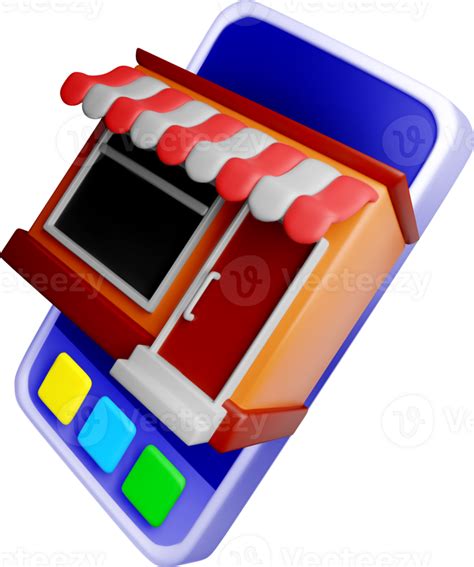 3d Mobile Storefront Icon Design Concept 68233074 Png