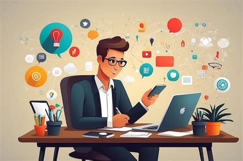 Premium Photo Business Man Planning Digital Marketing Programming