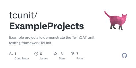 github tcunit exampleprojects example projects to demonstrate the