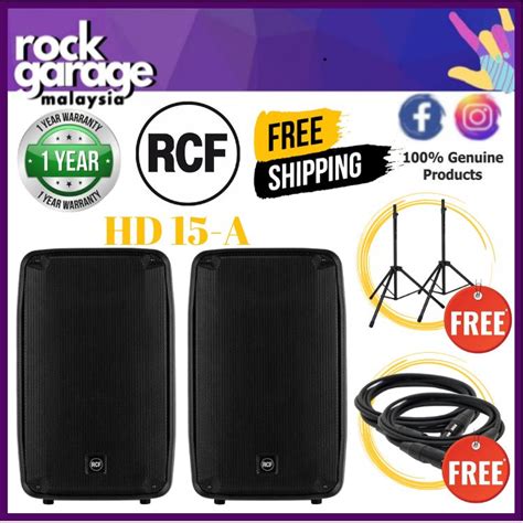RCF HD A Way W Active Speaker With Speaker Stand And Cable Each Pair HD A