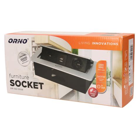 Gniazdo Meblowe Wpuszczane W Blat Z Płaskim Frezowanym Rantem I