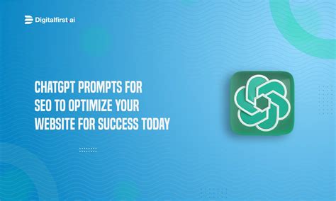 ChatGPT Prompts For SEO To Optimize Your Website For Success Today Marketing