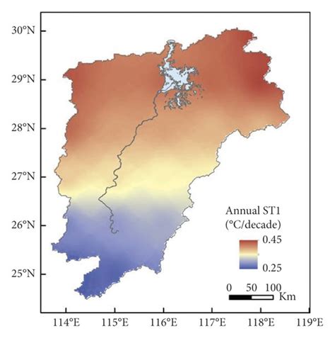 Spatial Distribution Of The Climatic Trend Of Annual Soil Temperature Download Scientific