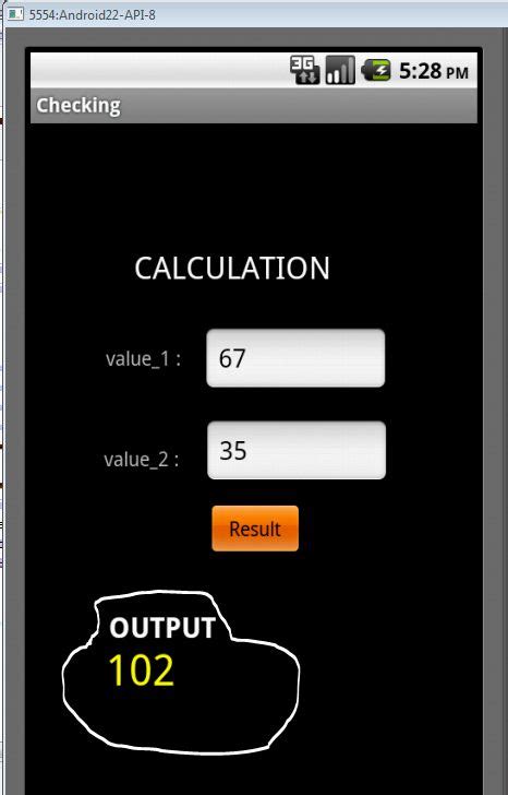showing result in tabhost on android eclipse stack overflow