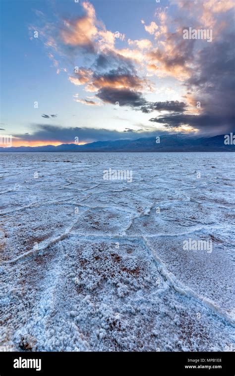 Sunset Salt Flats Vertical A Spring Sunset View Of Salt Flats Of