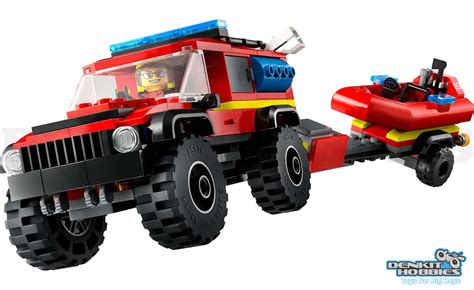 X Fire Truck With Rescue Boat City Lego Denkit Hobbies