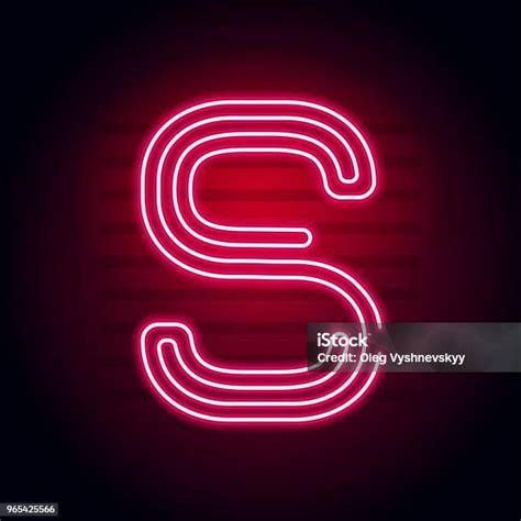 현실적인 레드 네온 편지입니다 어두운 배경에 네온 발광 튜브 문자입니다 배너 타이틀 포스터 등 네온 알파벳 벡터 0명에 대한 스톡 벡터 아트 및 기타 이미지 Istock