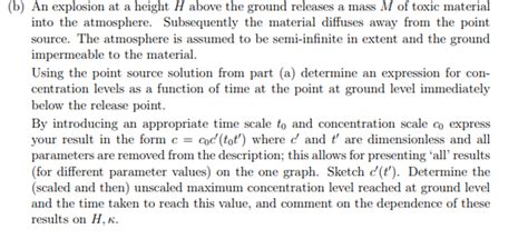 Solved An Explosion The Spherically Symmetric Form Of The