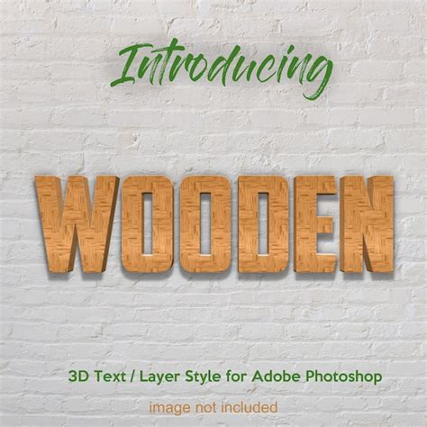 Premium Psd 3d Wood Timber Board Photoshop Layer Style Text Effects