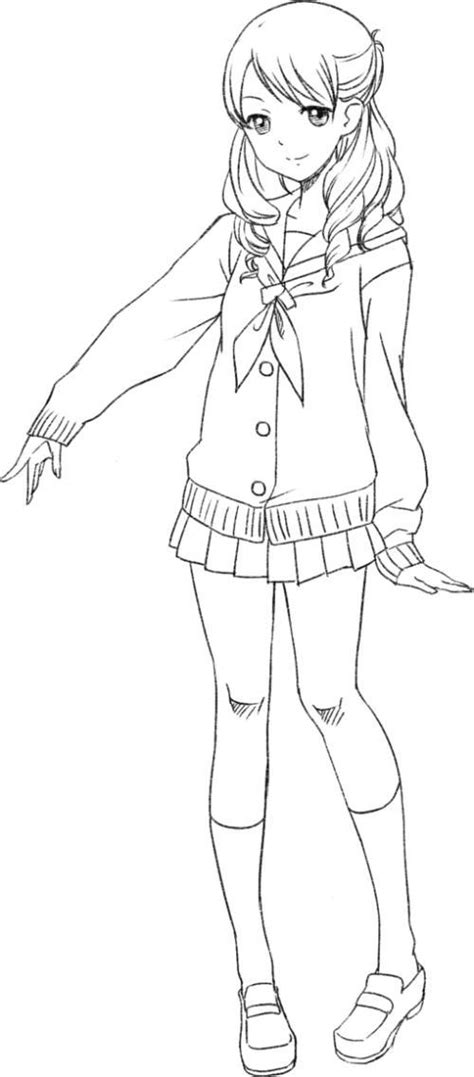 漫画女孩简笔画全身 漫画女孩简笔画全身酷的 画趣文库（我爱生活）