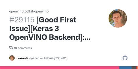 Good First Issue Keras 3 Openvino Backend Support Numpydiag Operation · Issue 29115