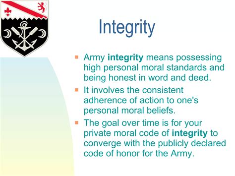 Army Values Integrity Ppt