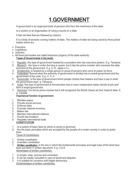 civics notes form two pdf