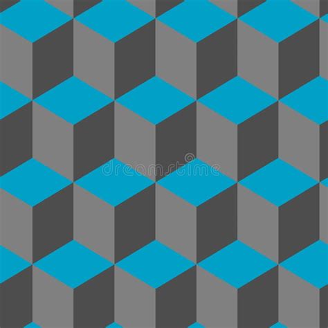 Seamless Abstract Cube Geometric Vector Cool Pattern Stock