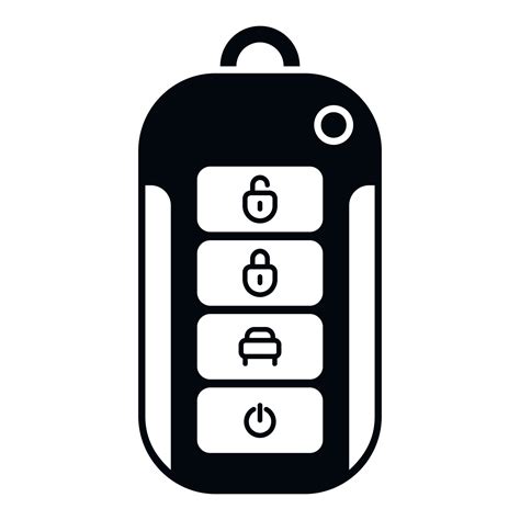 Lock Smart Key Icon Simple Vector Car Remote 17326495 Vector Art At