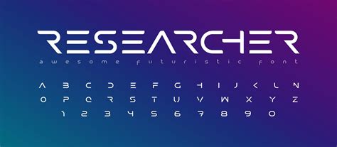 Futuristic Font Alphabet Letters Future Logo Typography Creative