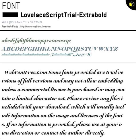 lovelace script trial extrabold fonts downloads webfontfree