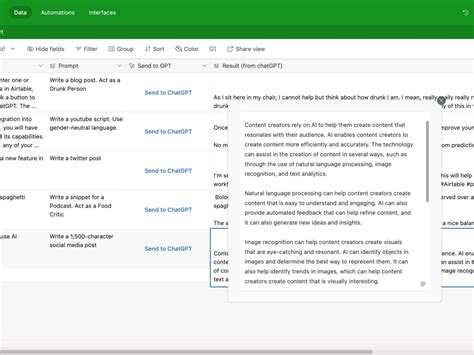 Chatgpt Integration Into Airtable Upwork