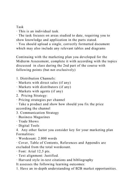 Task· This Is An Individual Task · The Task Focuses On Areas Docx