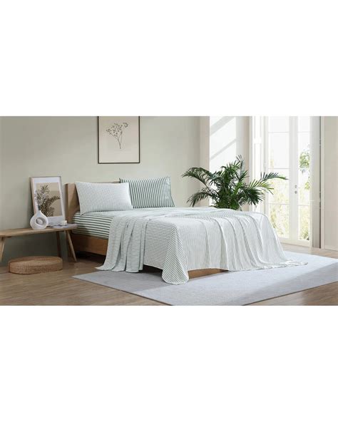 Ardor Boudoir Frankie Stripe Soft Fabric Stylish Sheet Set Sage