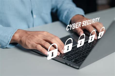 Premium Photo Businessman With Business Cybersecurity Protection Icon Work Safety Concept