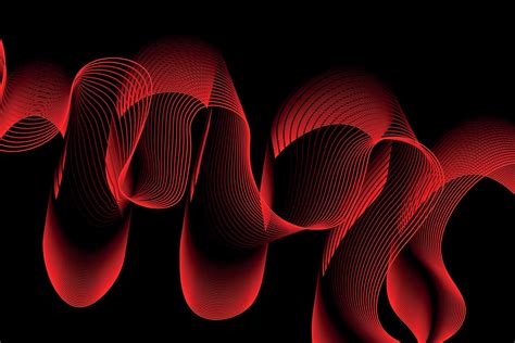 Red And Black Wave Abstract Background Suitable For Landing Page And Computer Desktop