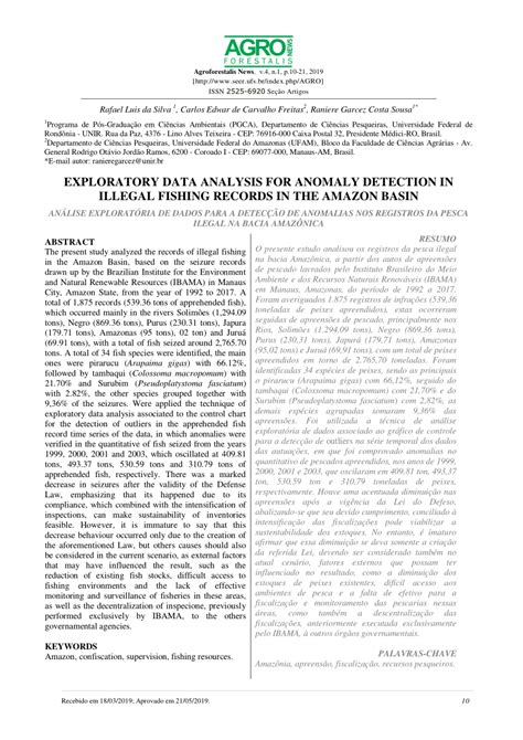 Pdf Exploratory Data Analysis For Anomaly Detection In Illegal