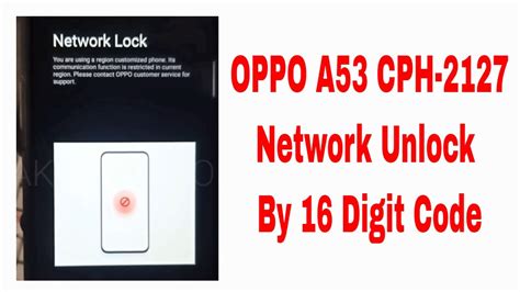 Oppo A53 Cph 2127 Network Country Unlock By Imei Ii Oppo 16 Digit