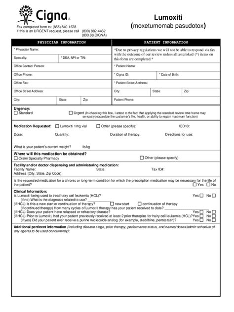 Fillable Online Lumoxiti PSC Prior Authorization Form Prior Authorization Form For Lumoxiti