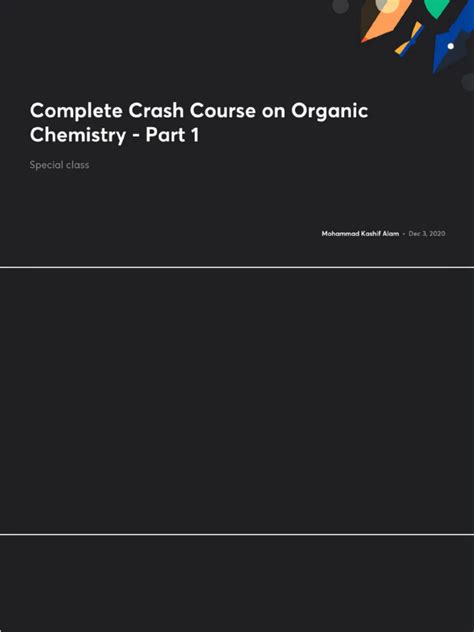 Completecrashcourseonorganicchemistrypart1noanno Pdf