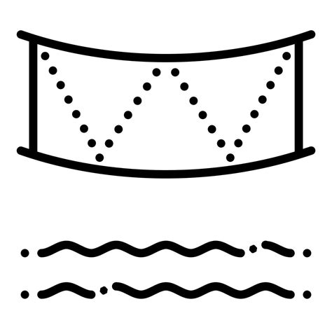 Rope Bridge Icon In Bubbles Style