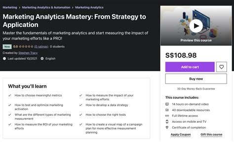 Get 90% off my newly launched Marketing Analytics course on Udemy ...